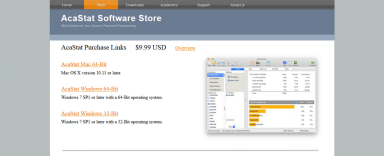 AcaStat Review - Statistical Analysis Software for Businesses