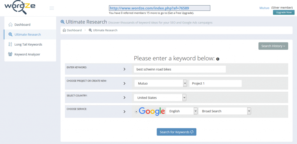 Wordze Review: A Free Keyword Research Tool